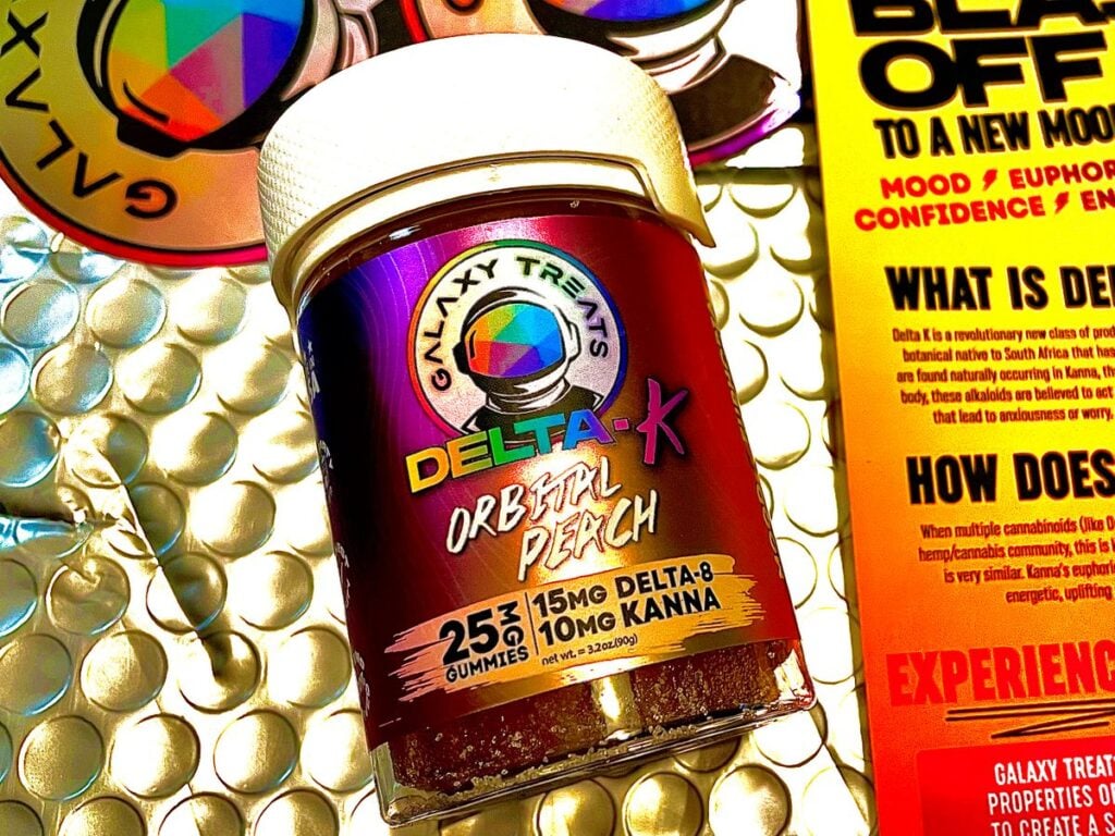 Galaxy Treats Delta K Orbital Peach Gummies [Review] (2025) • CBD Blaze